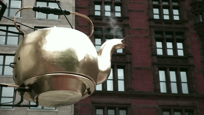 Giant Steaming Tea Pot Boston Stock Footage Video (100% Royalty-free ...