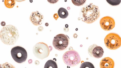 Donuts Falling Down Stock Footage Video (100% Royalty-free) 3408761 ...
