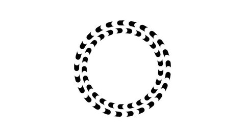 graphic circular loop rythmic black audio Stock Footage Video (100% ...