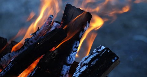 Wood Burning Smoke Coming Stock Footage Video (100% Royalty-free ...