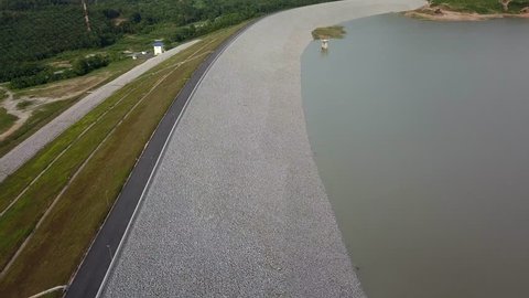 Aerial View Mengkuang Dam Penang Malaysia Stock Footage Video (100% ...