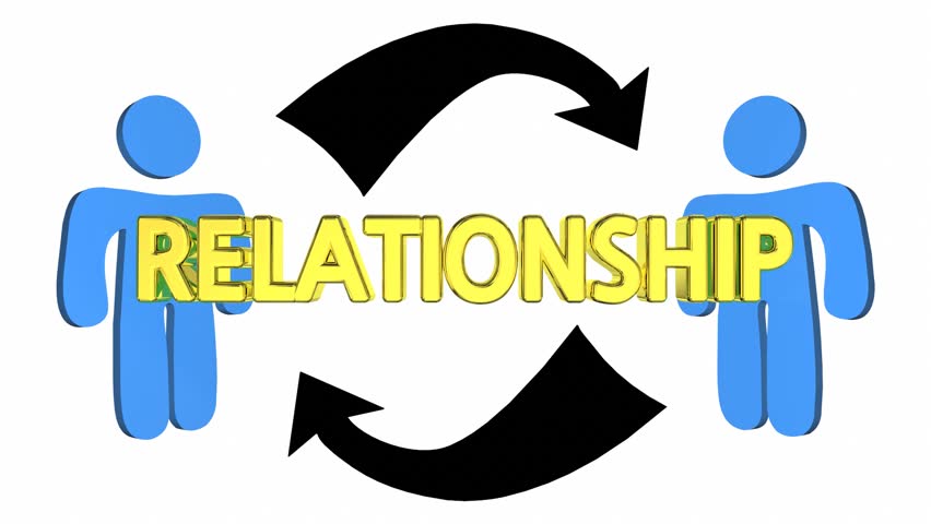 relationship two people arrows connections word Stock Footage Video ...