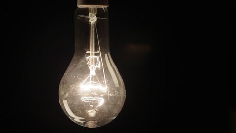 Real Light Bulb Turning On Flickering Stock Footage Video (100% Royalty ...