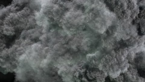 black dense thick smoke column highly Stock Footage Video (100% Royalty ...