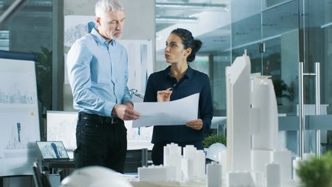 two professional office workers work on Stock Footage Video (100% ...