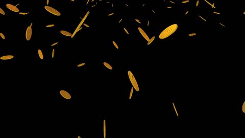 Animated Rain Gold Coins Bit Coins Stock Footage Video (100% Royalty ...