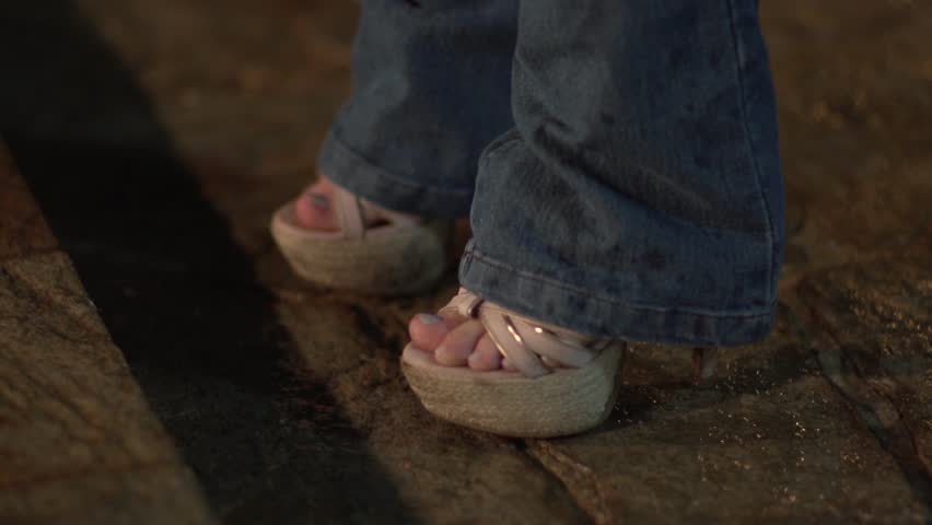 Girl Taking Off Her Shoes Stock Footage Video (100% Royalty-free ...