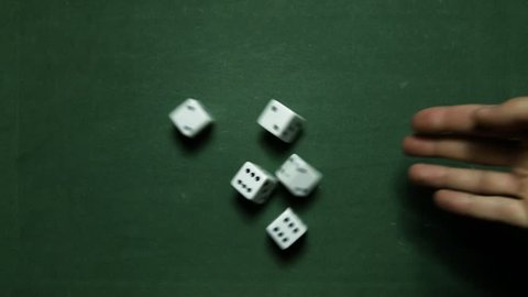 falling dice seamless loop overlay green Stock Footage Video (100% ...