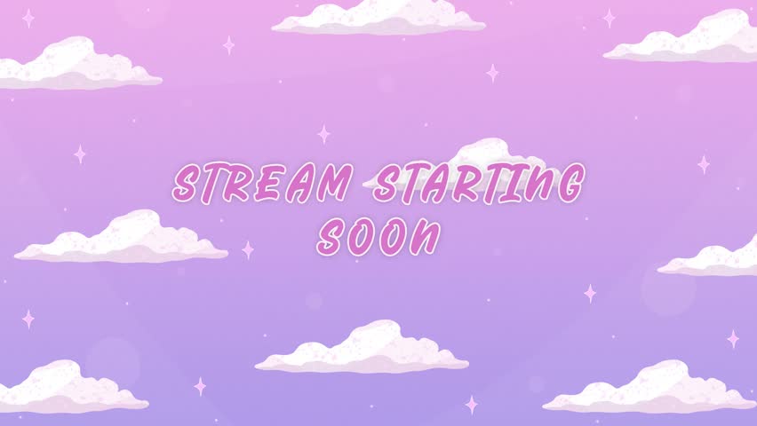 Animated Cloud Twitch Screens for Stream. Starting Soon background ...