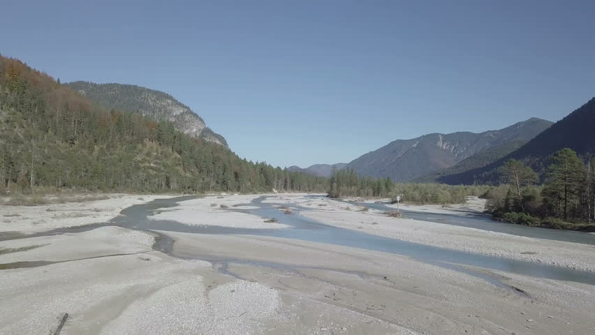 sand dunes river delta mountains aerial Stock Footage Video (100% ...