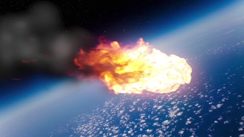 Asteroid Meteor Entering Atmosphere Space Stock Footage Video (100% Royalty-free) 34353790 ...