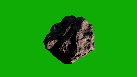 Asteroid Meteor Green Screen Earth Space Stock Footage Video (100% ...