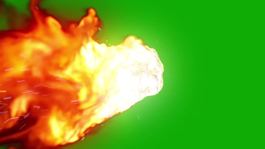 asteroid meteor entering atmosphere green screen Stock Footage Video ...