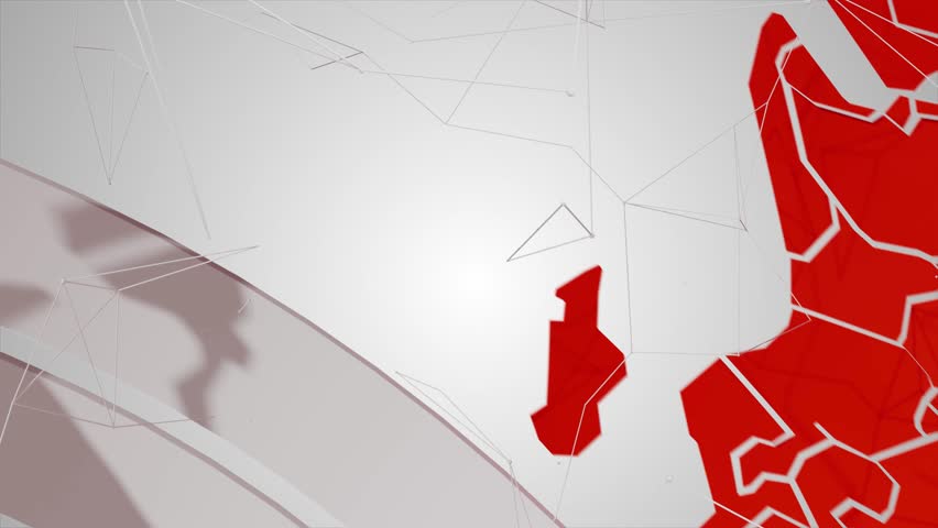 Breaking News 3d animation intro with red globe in abstract scene with ...