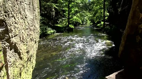 Kamnitz Gorge Czech Soutesky Kamenice German Stock Footage Video (100% ...