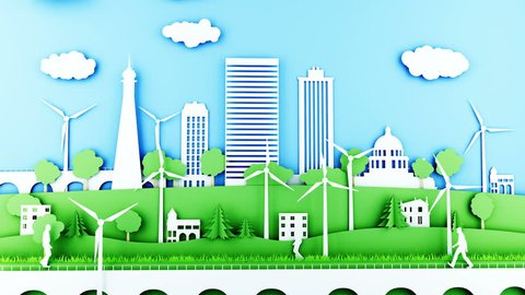 Concept Green City Building On Earth Stock Vector (Royalty Free ...