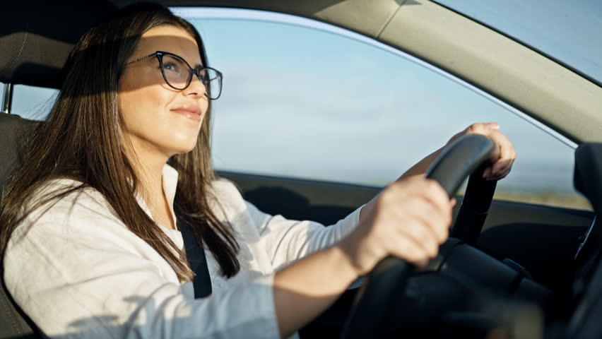 Woman Driving Car Stock Videos – Royalty-Free HD & 4K Videos