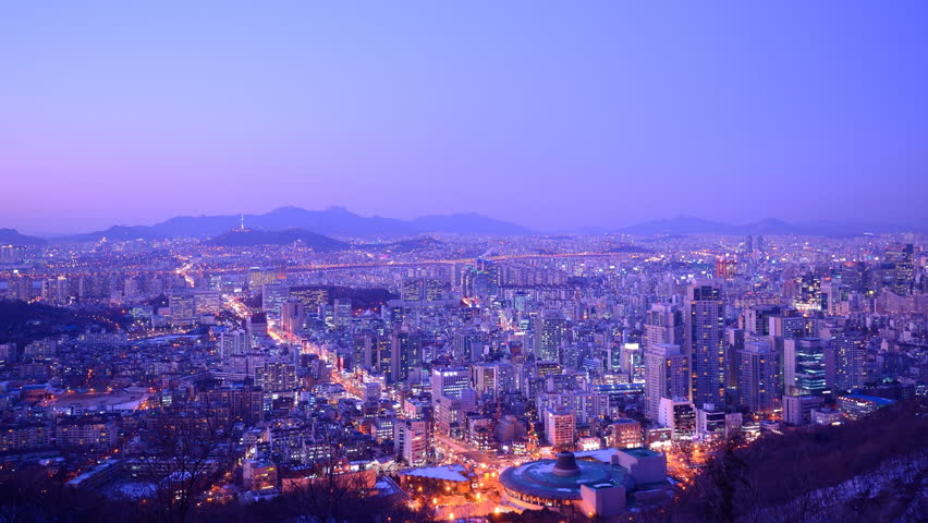 Seoul, Korea Time Lapse at Stock Footage Video (100% Royalty-free ...