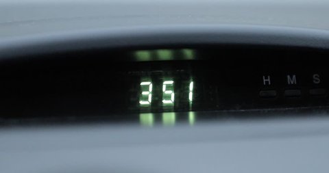 Digital Car Interior Clock Stock Footage Video (100% Royalty-free ...