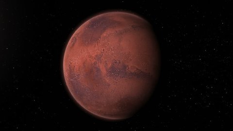 Realistic Planet Mars Deep Space Loopable Stock Footage Video (100% ...