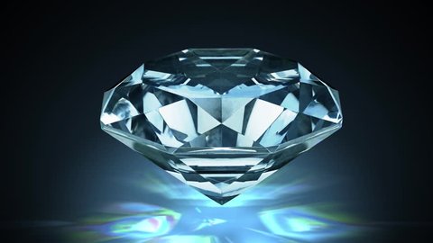 Closeup View On Big Rotating Diamond Stock Footage Video (100% Royalty ...