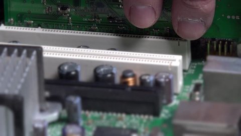 Removing Pci Card Computer Motherboard Slot Stock Footage Video (100% ...