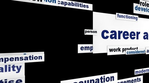 Career Advice Employment Words Cloud Design Stock Footage Video (100% ...
