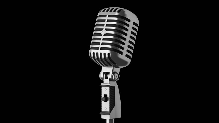intro vintage microphone equalizer green screen Stock Footage Video ...
