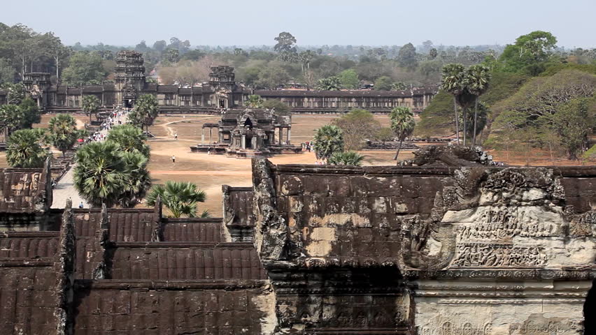 People Visit Angkor Wat Temple, Stock Footage Video (100% Royalty-free ...