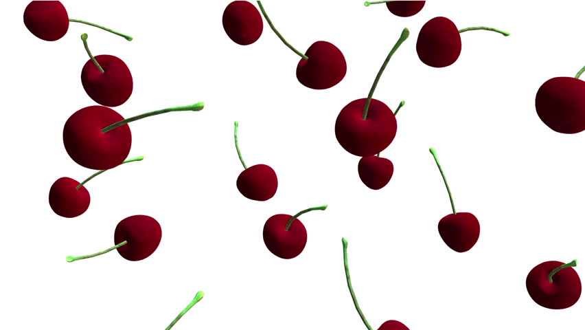 Red Cherry Falling Down in Stock Footage Video (100% Royalty-free ...