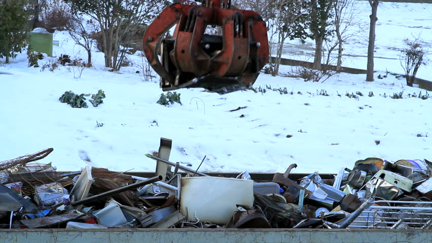 Collecting Scrap Metal for Recycling. Stock Footage Video (100% Royalty ...