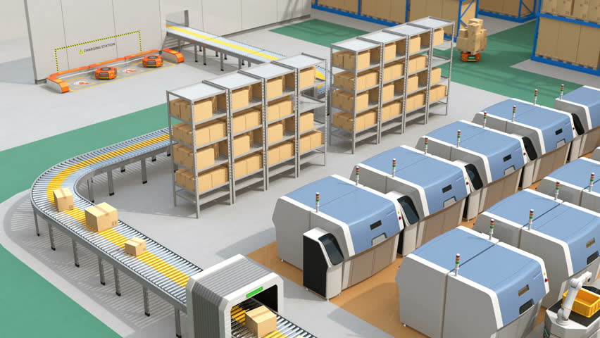 agv automatic guided vehicle picking parts Stock Footage Video (100% ...