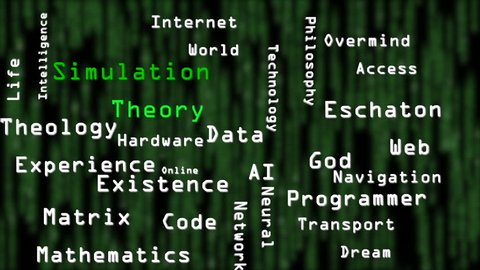 Simulation Theory Word Cloud Animation Background Stock Footage Video ...
