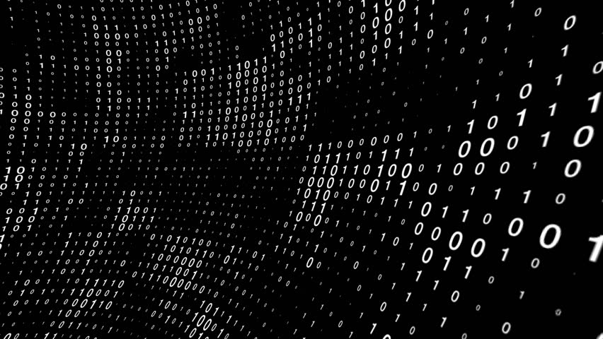binary digits scrolling on 3d curved Stock Footage Video (100% Royalty ...