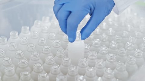 Scientist Picking Sample During Research Stock Footage Video (100% ...