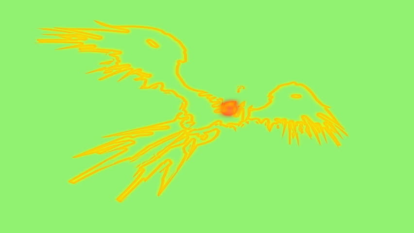 animated phoenix bird emerges fire on Stock Footage Video (100% Royalty ...