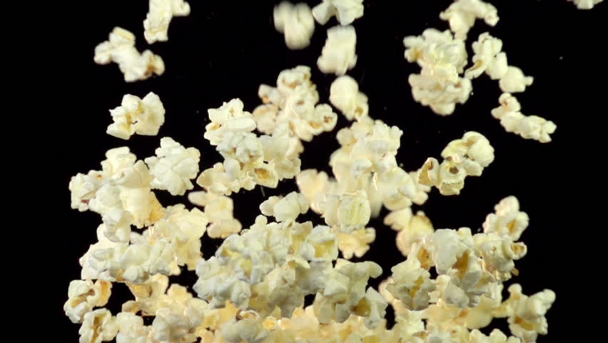 Bucket of Popcorn Exploding Into Stock Footage Video (100% Royalty-free ...