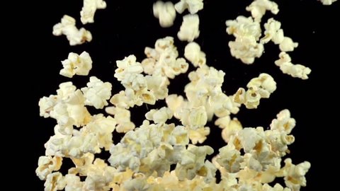 Bucket Popcorn Exploding Into Air Shot Stock Footage Video (100% ...