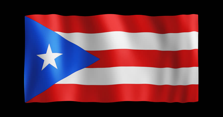 puerto rico 3d flag - hd Stock Footage Video (100% Royalty-free) 969424 ...