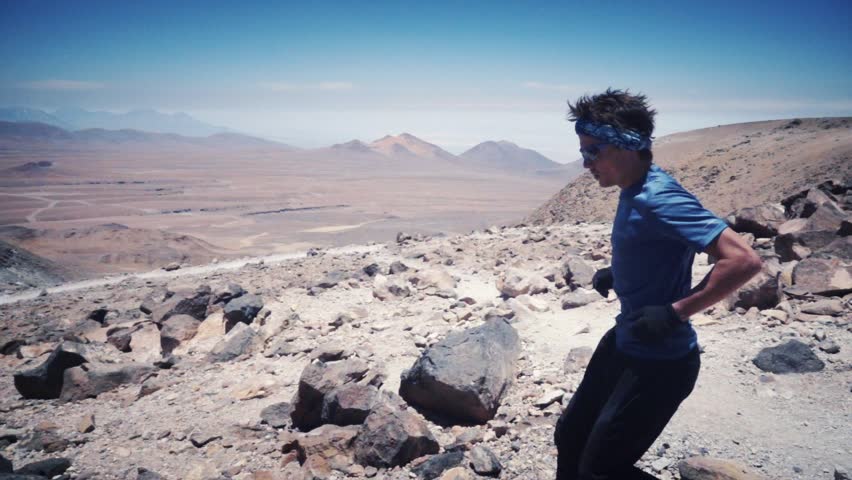 man running down summit toco volcano Stock Footage Video (100% Royalty ...