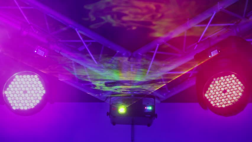 light equipment flash smoke spreads laser Stock Footage Video (100% ...