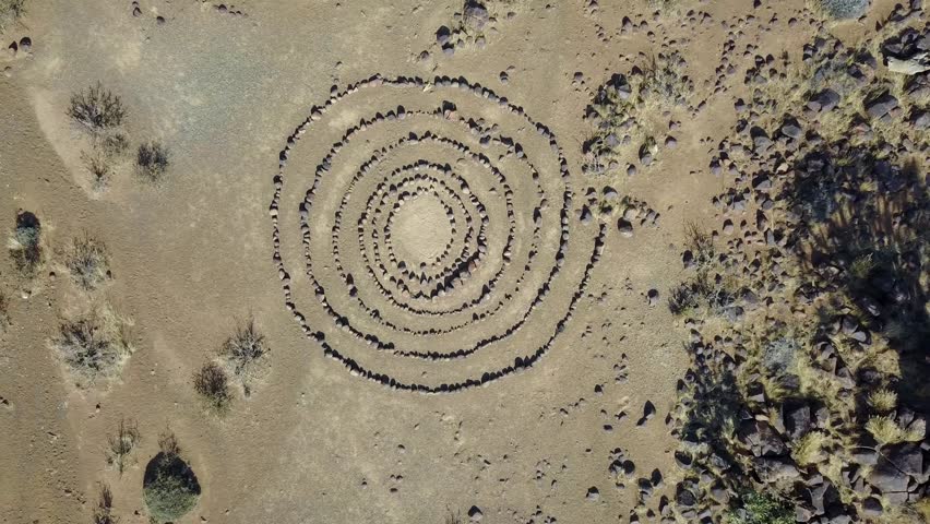 spiral stones tranquillity - quiver trees Stock Footage Video (100% ...