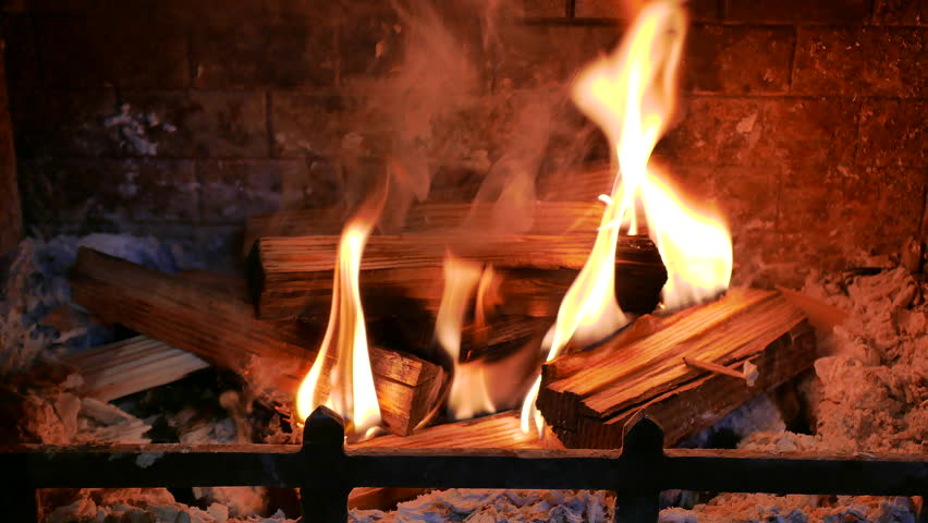 A Real Wood Fire Burning Stock Footage Video (100% Royalty-free ...
