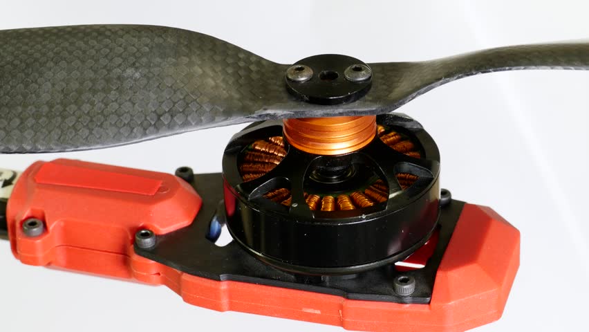 brushless motor spinning propeller dc motors Stock Footage Video (100% ...