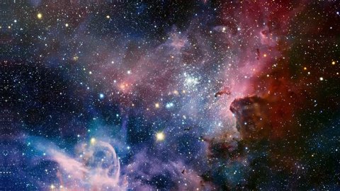space tunnel galaxy nebulae simulation Stock Footage Video (100% ...