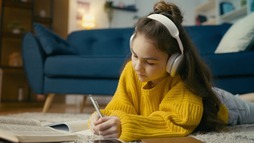 Girl Doing Homework Stock Videos – Royalty-Free HD & 4K Videos