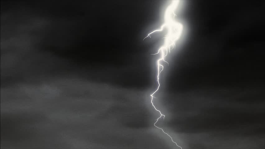 Bright Lightning Flashing in Storm Stock Footage Video (100% Royalty ...