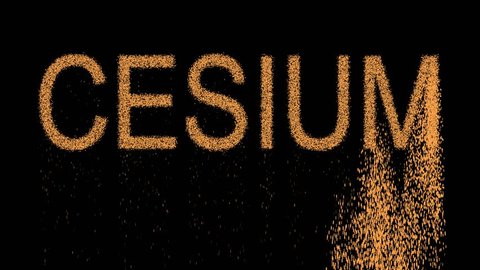 Element Periodic Table Cesium Appears Sand Stock Footage Video (100% ...