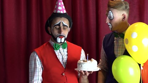 Funny Clowns Clap Slapstick Full Hd Stock Footage Video (100% Royalty ...