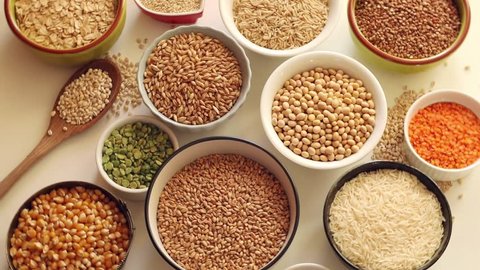 Raw Grains Mix Beans Seed Food Stock Footage Video (100% Royalty-free ...
